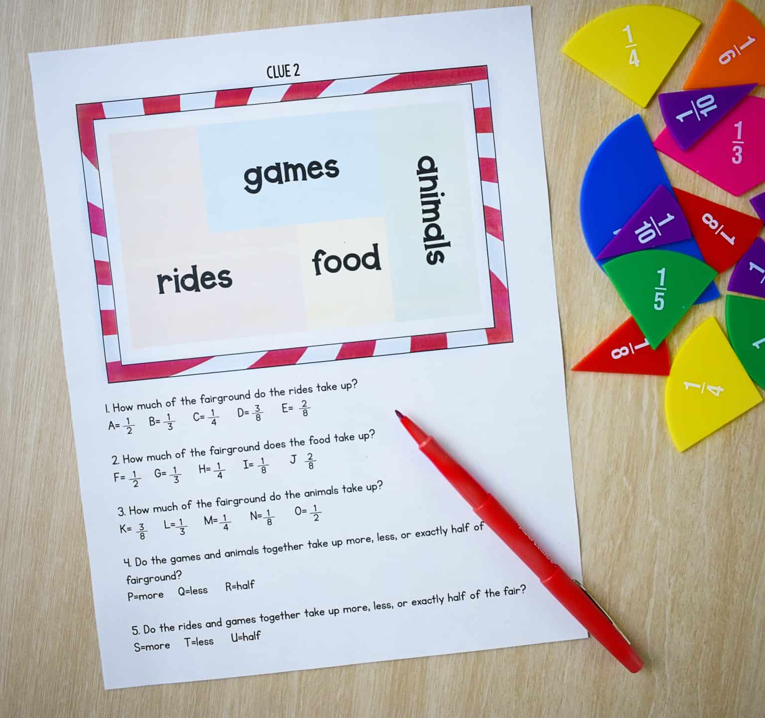 Fraction Escape Activity - Ashleigh's Education Journey