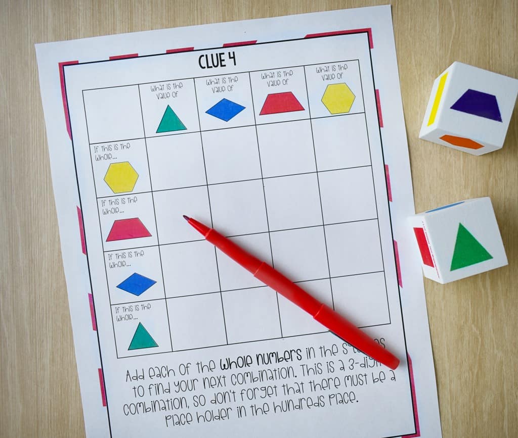 Fraction Escape Activity - Ashleigh's Education Journey