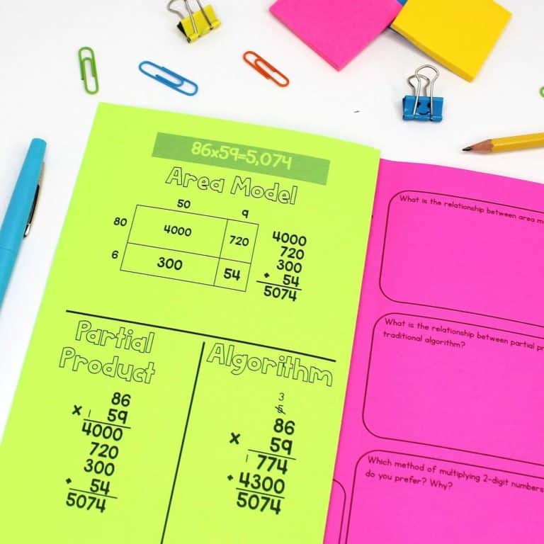 Multiplying With Area Models and Partial Product