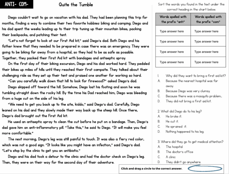 Reading Worksheets for Upper Elementary - Ashleigh's Education Journey