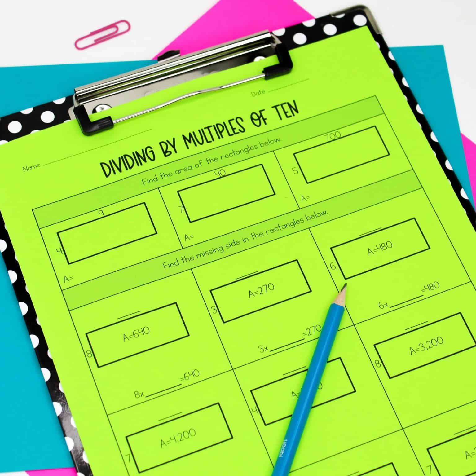 Multi-Digit Division With Area Models & Partial Quotient - Ashleigh's ...