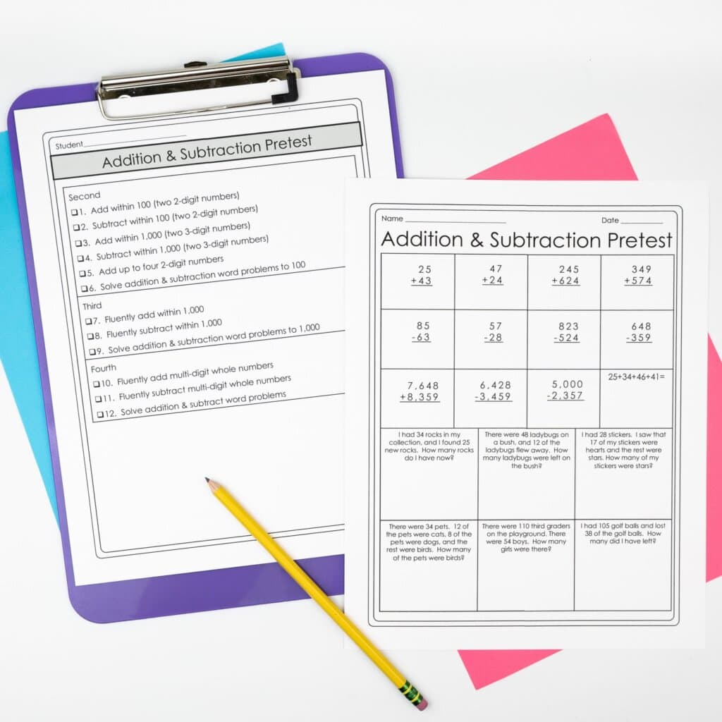 Math Pretests for Upper Elementary - Ashleigh's Education Journey