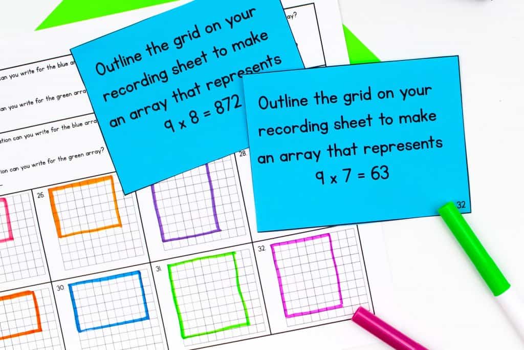 Array Task Cards - Differentiated - Ashleigh's Education Journey