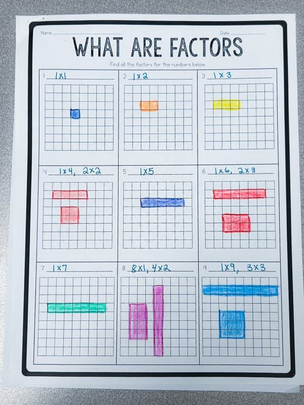 Factors and Multiples Worksheets - Ashleigh's Education Journey