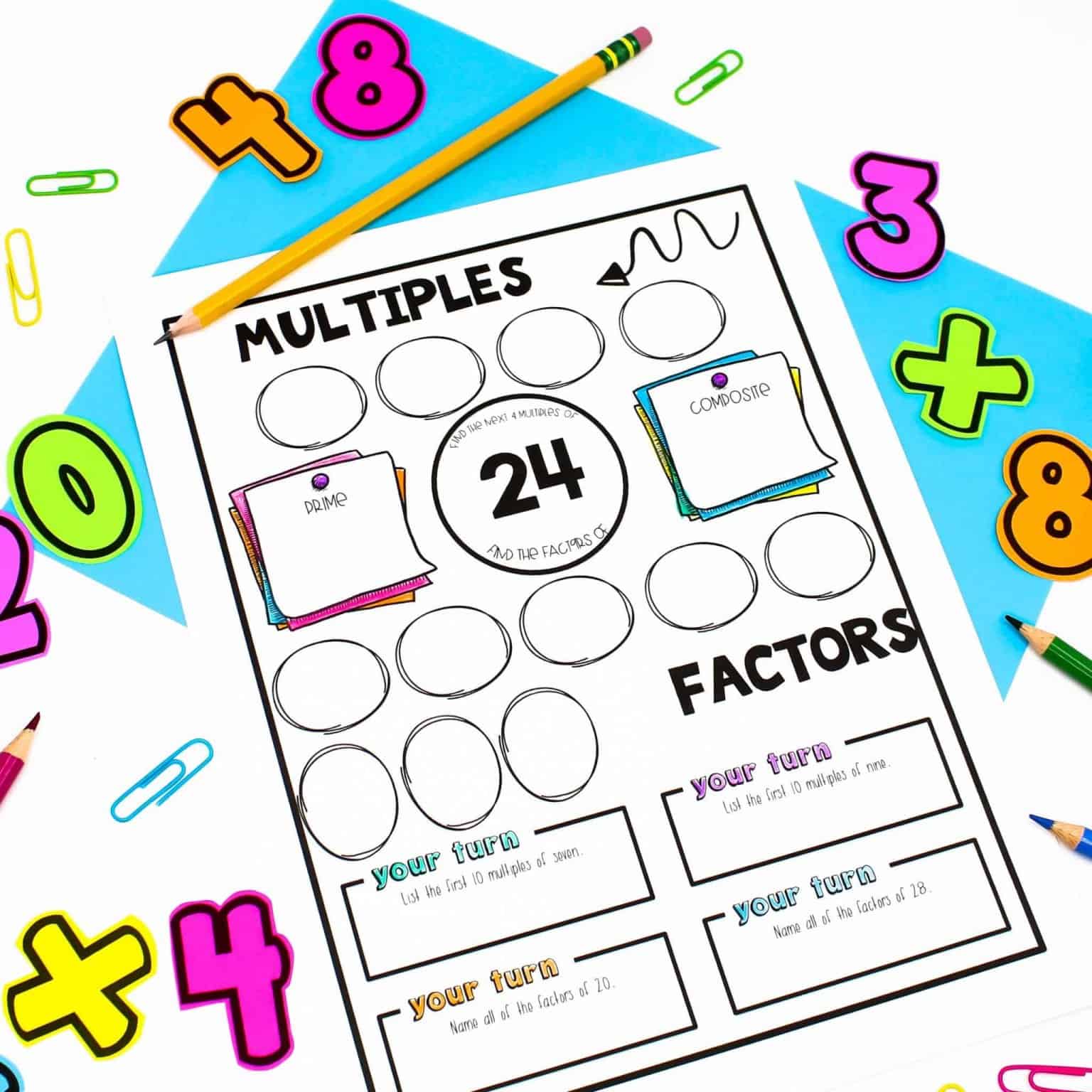 Factors and Multiples Worksheets - Ashleigh's Education Journey