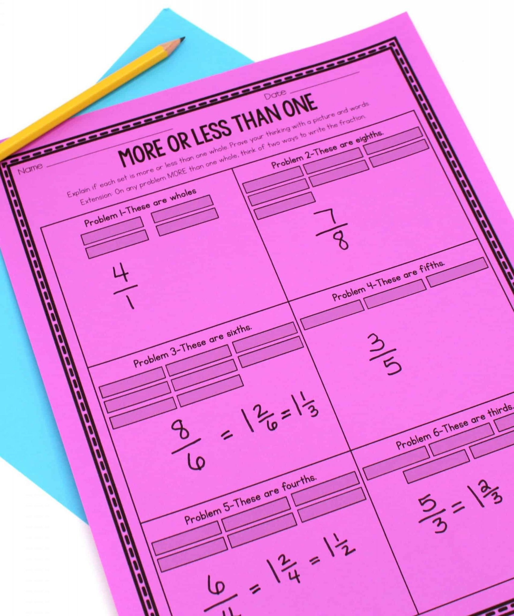 Mixed Numbers to Improper Fractions