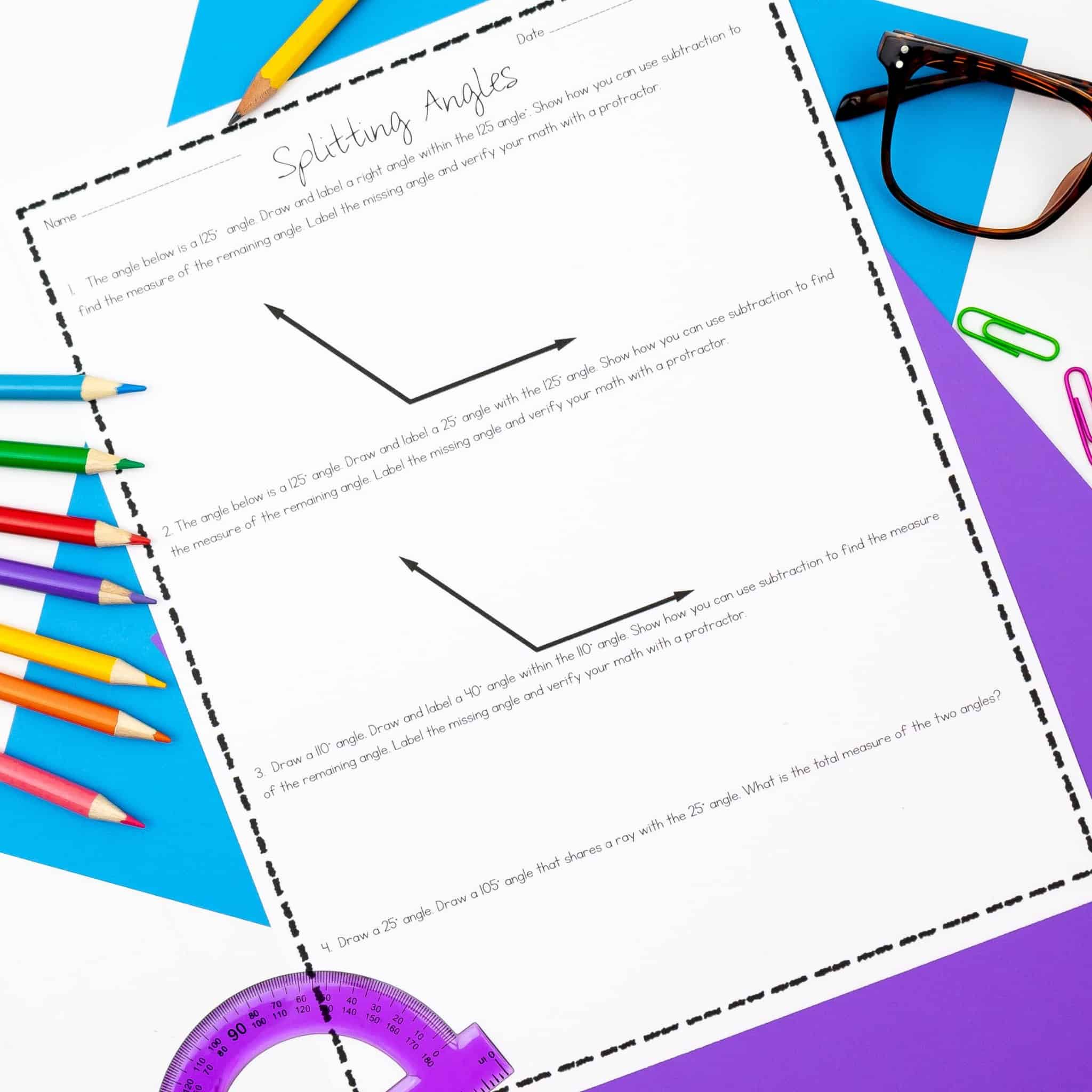 Measuring Angles Worksheets & Activities