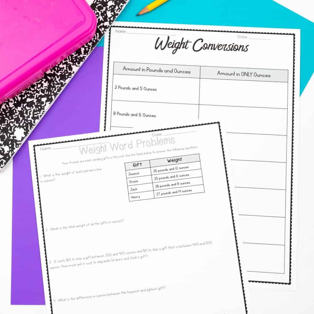 Converting Measurements Worksheets and Activities